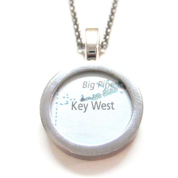 Kiola Designs | Jewelry | Key West Florida Map Pendant Necklace | Poshmark